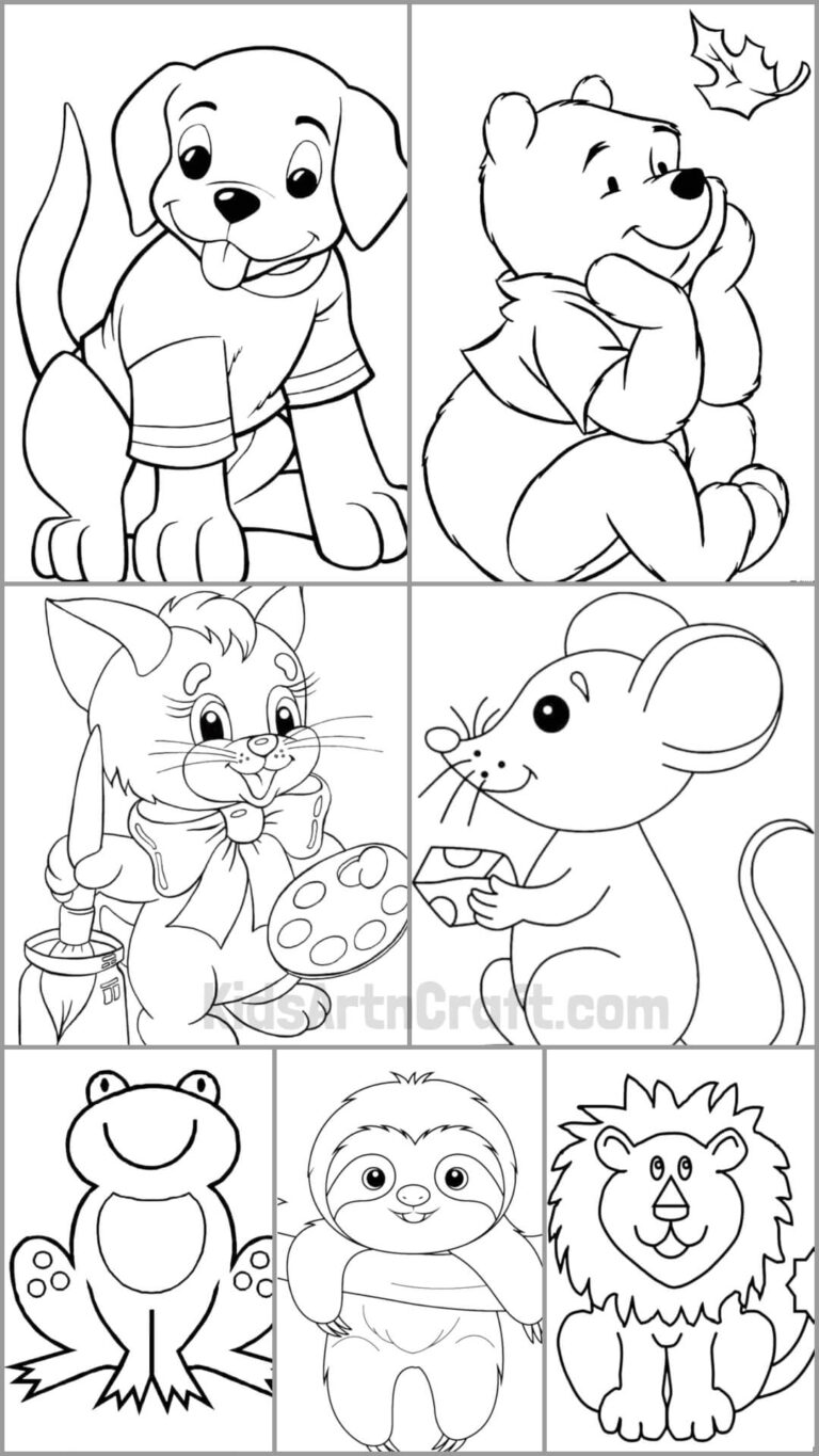 Awesome Animal Coloring Pages For Kids - Kids Art & Craft