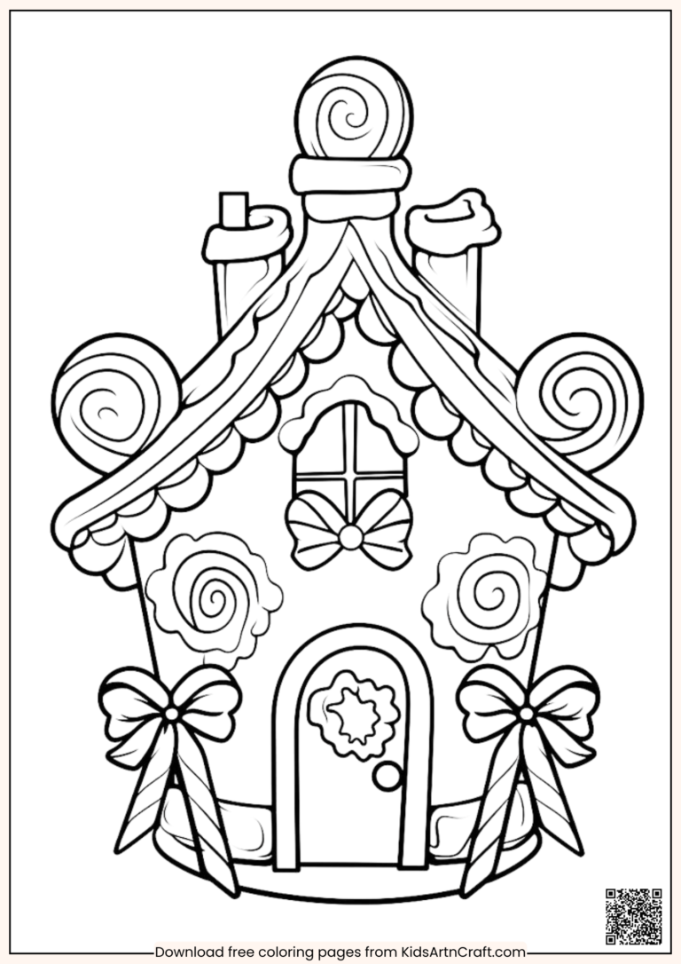 Beautiful House Coloring Page Worksheets For Kids - Kids Art & Craft