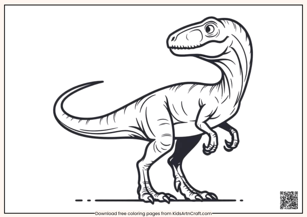 Dinosaur Coloring Pages For Kids - Free Worksheet Printables - Kids Art ...
