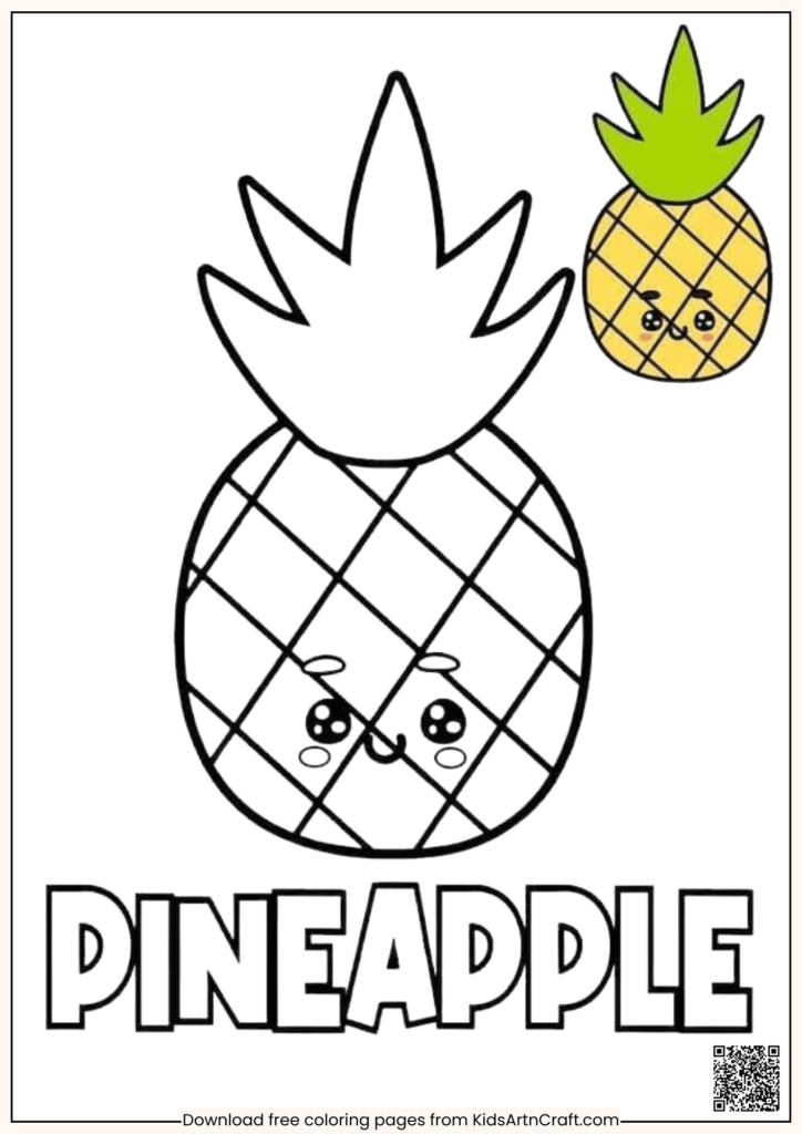 Fun and Amazing Fruit Coloring Pages for Kids - Kids Art & Craft