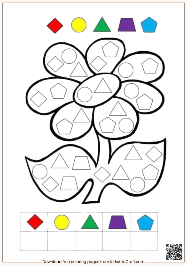 Fun with Shapes and Colors - Coloring Page Activities for Kids - Kids ...