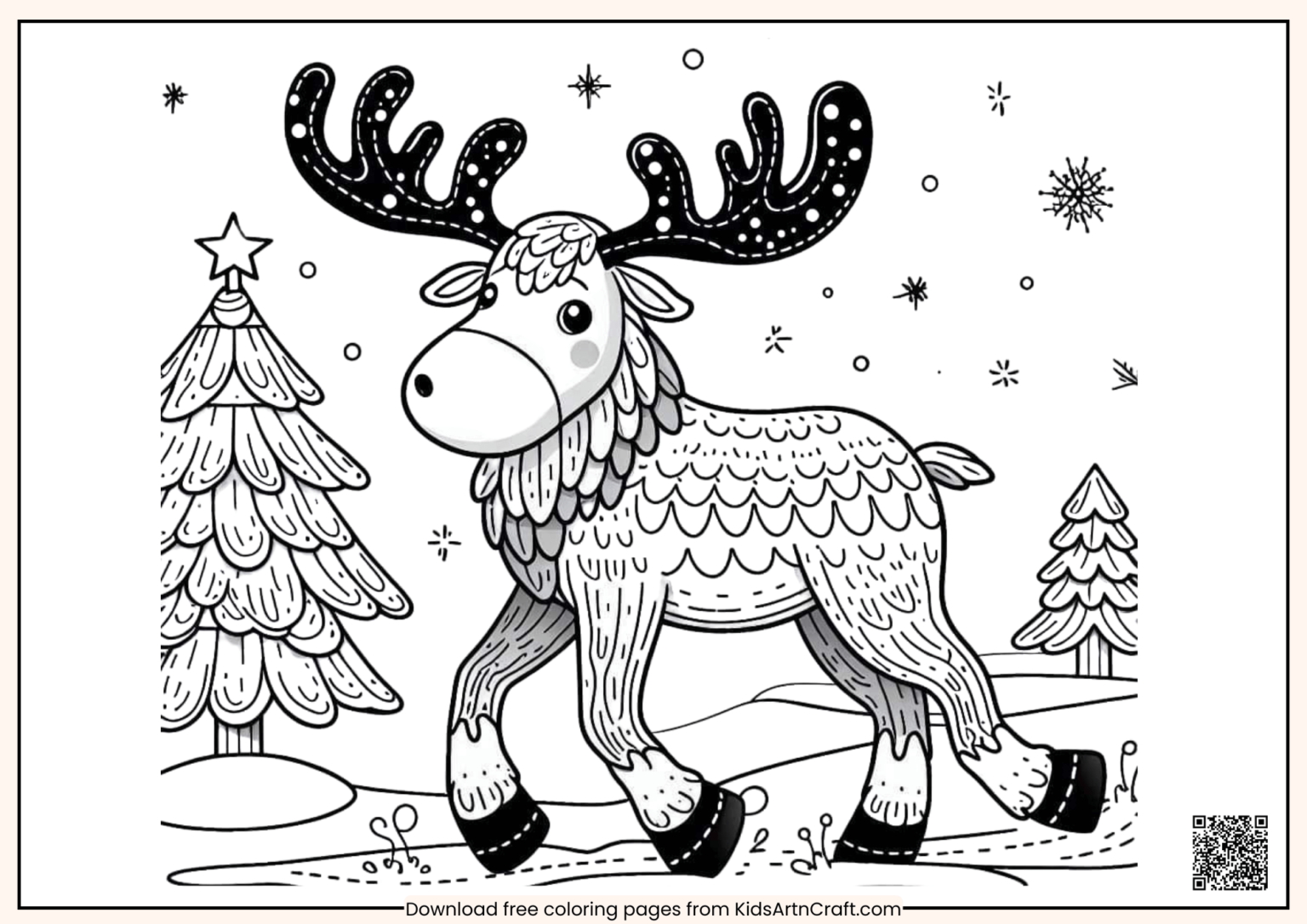 Festive Christmas Coloring Page Worksheets for Kids - Kids Art & Craft