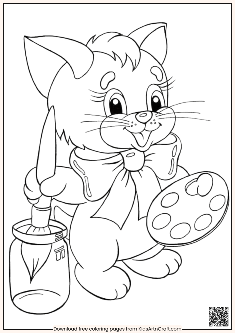 Charming and Cute Animal Coloring Worksheets for Children - Kids Art ...