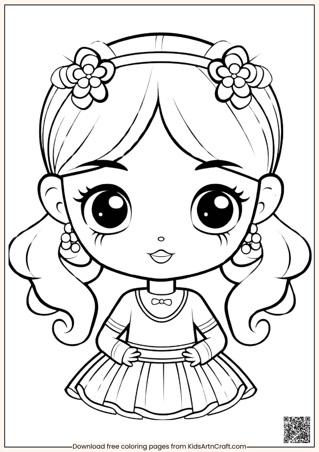 Cute Little Girl Printable Coloring Pages For Kids - Kids Art & Craft