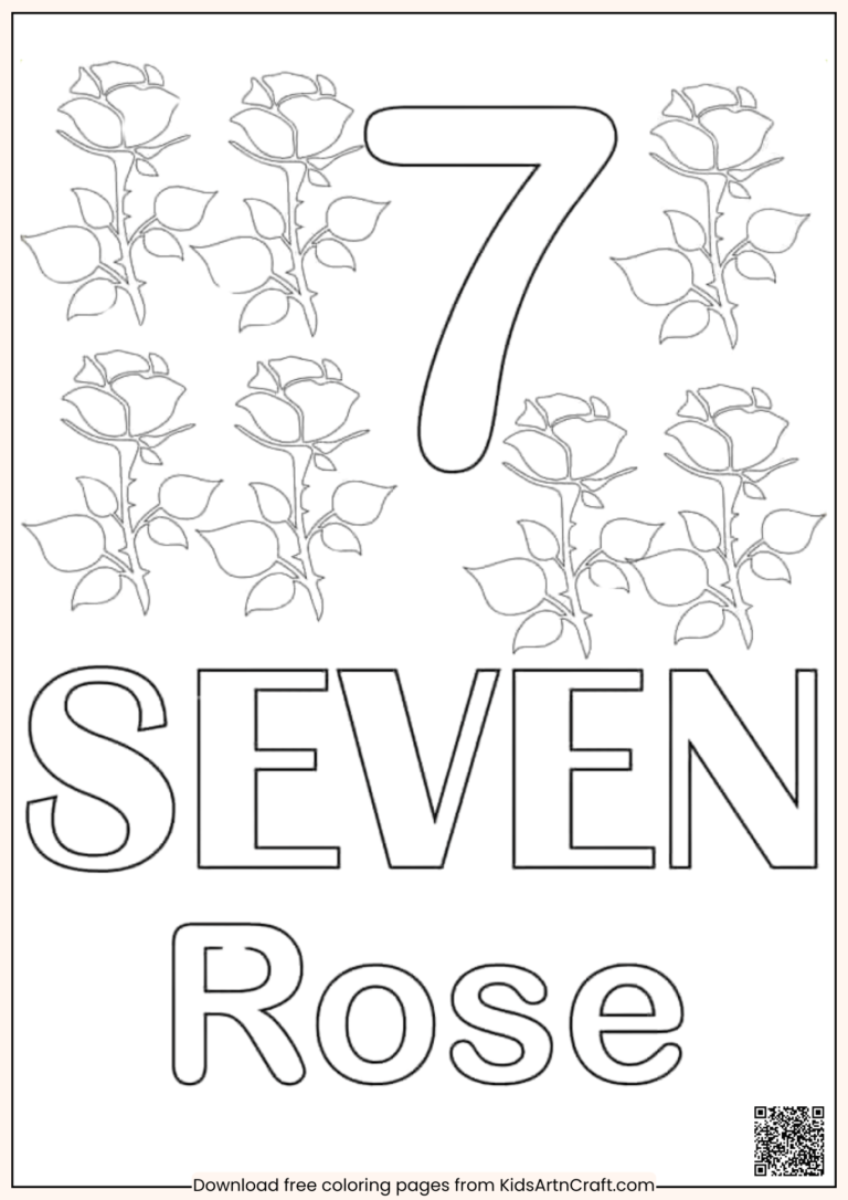 Unique Number-Themed (1 to10) Coloring Pages for Children - Kids Art ...