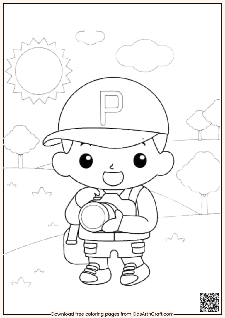Community Helpers Fun Coloring Page Worksheets for Kids - Kids Art & Craft