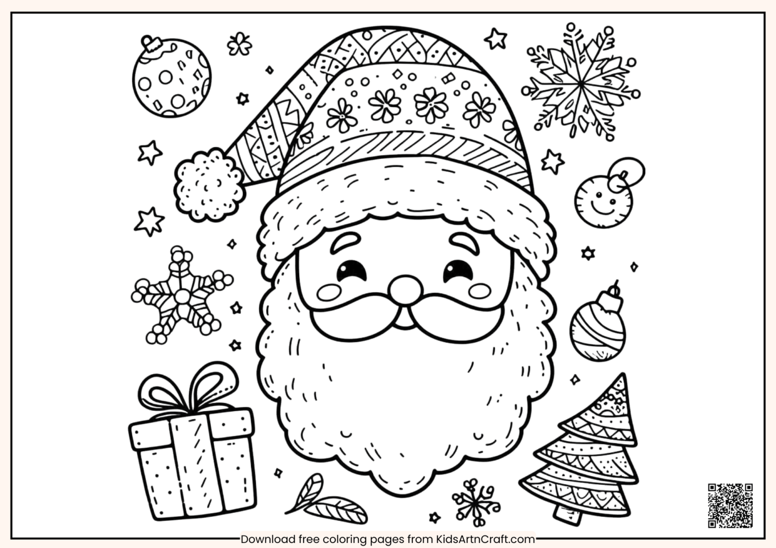 Festive Christmas Coloring Page Worksheets for Kids - Kids Art & Craft