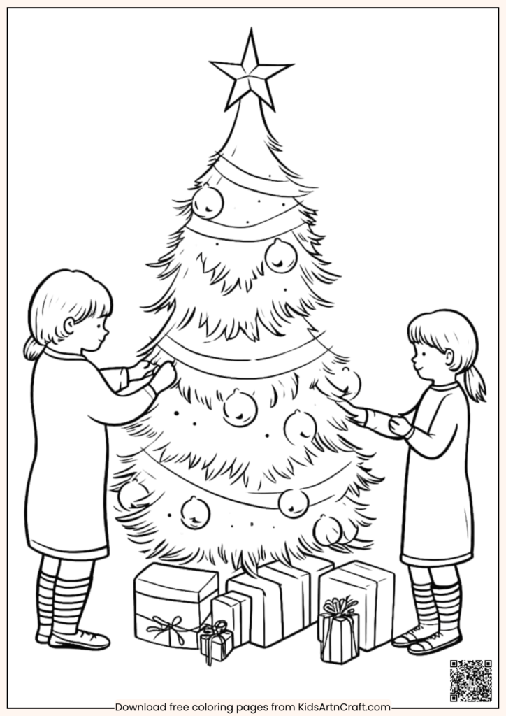 Creative Christmas Coloring Pages For Kids - Kids Art & Craft
