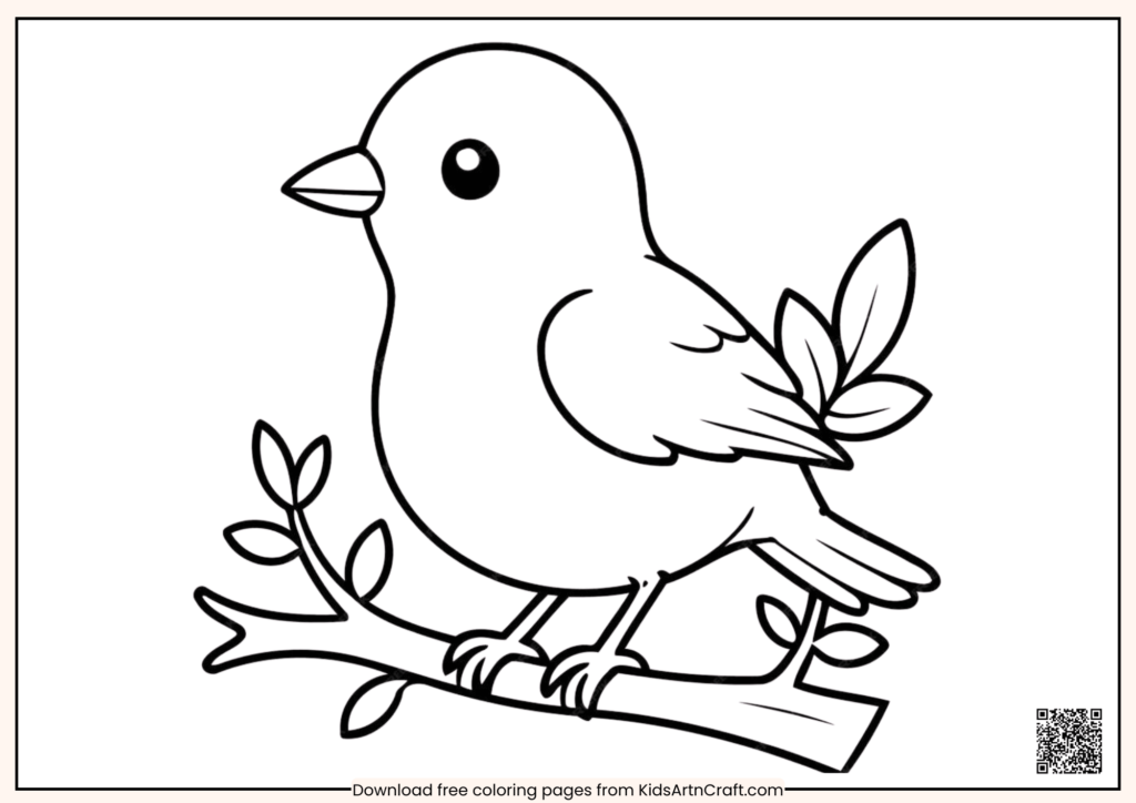 Birds Coloring Pages For Kids - Free Printable - Kids Art & Craft