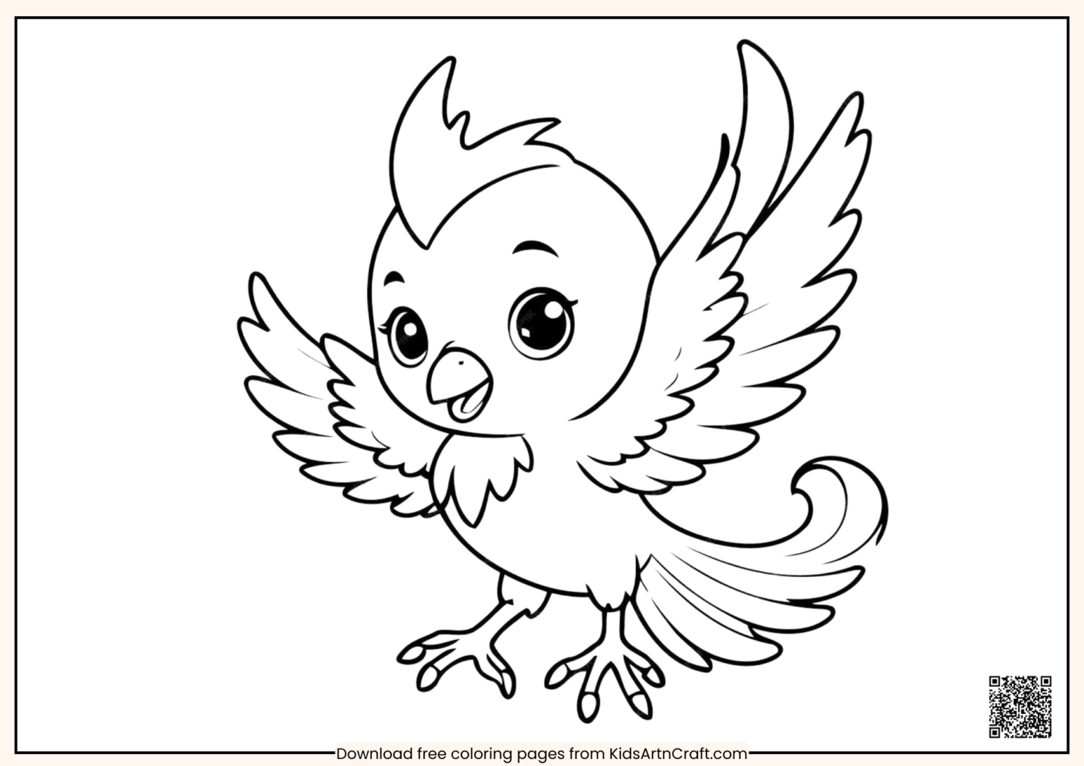 Birds Coloring Pages For Kids - Free Printable - Kids Art & Craft