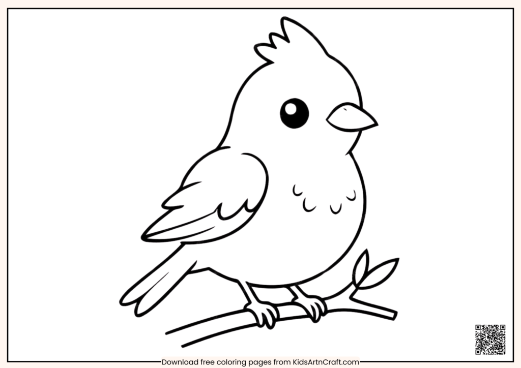 Birds Coloring Pages For Kids - Free Printable - Kids Art & Craft