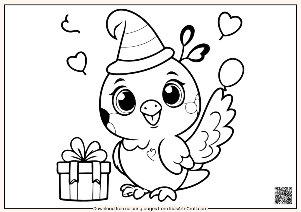 Birds Coloring Pages For Kids - Free Printable - Kids Art & Craft