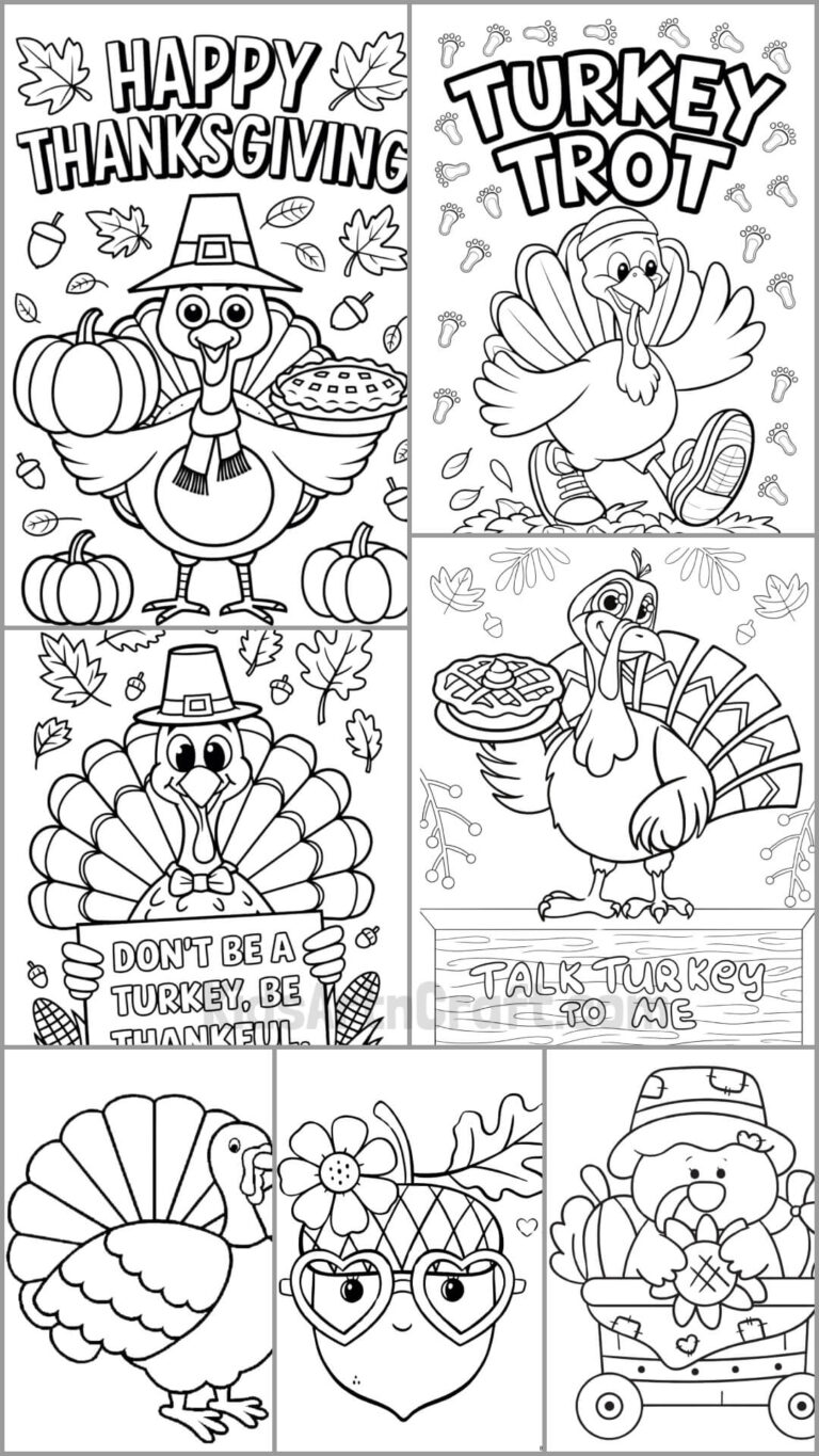 Celebrate Thanksgiving with Free Printable Coloring Pages for Kids ...