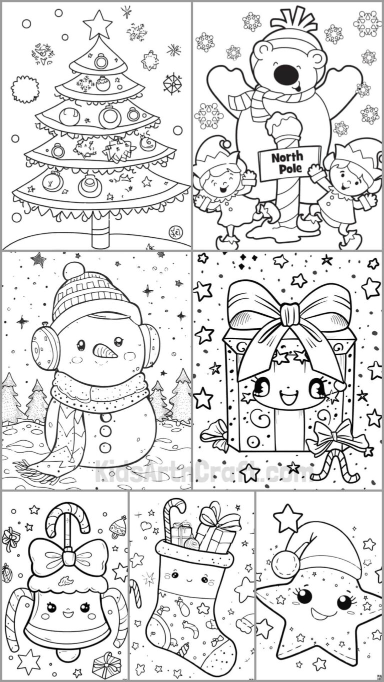 Christmas Holiday Coloring Page Worksheets for Young Learners - Kids ...