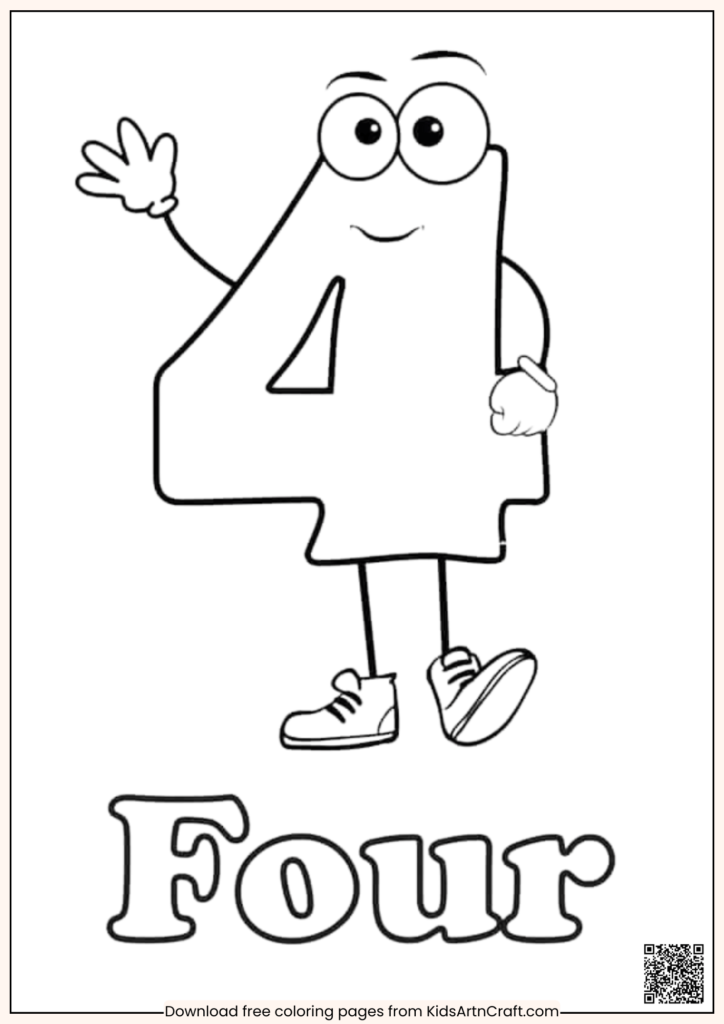 Number Coloring Pages 1 to 10 Worksheets for Preschool Kids - Kids Art ...