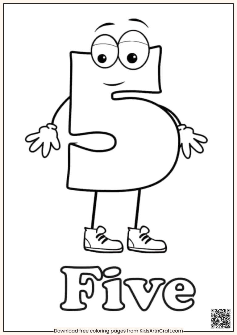 Number Coloring Pages 1 to 10 Worksheets for Preschool Kids - Kids Art ...