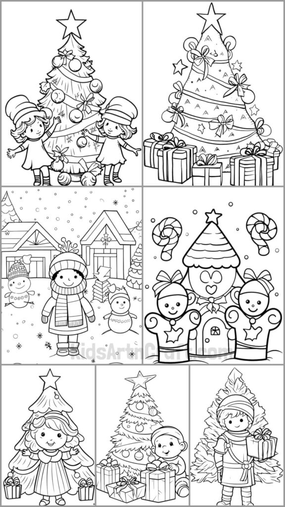 Creative Christmas Coloring Pages For Kids - Kids Art & Craft