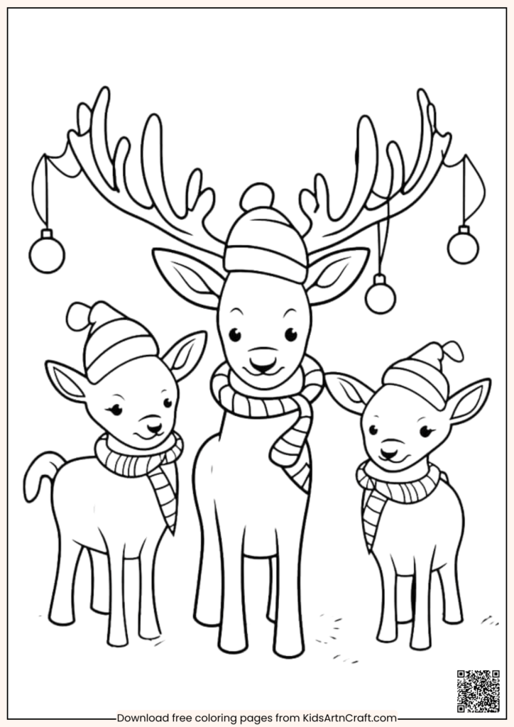 Creative Christmas Coloring Pages For Kids - Kids Art & Craft