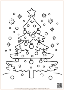 Joyful Christmas Celebrations Coloring Pages For Kids - Kids Art & Craft