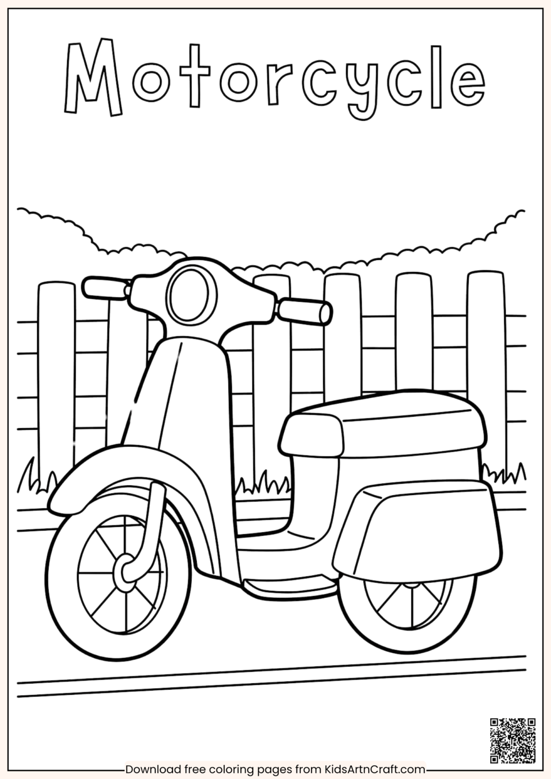 Beautiful Vehicles Coloring Worksheet - Free Printable for Kids - Kids ...