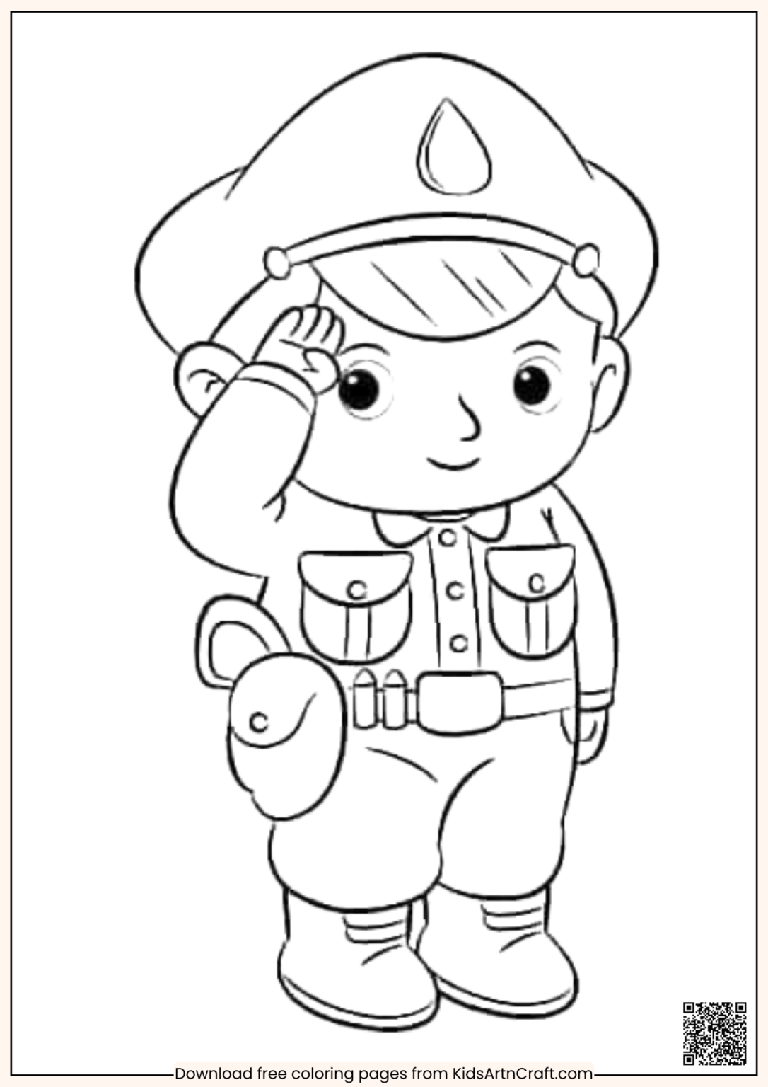 Community Helpers Fun Coloring Page Worksheets for Kids - Kids Art & Craft