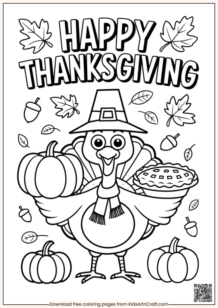 Celebrate Thanksgiving with Free Printable Coloring Pages for Kids ...