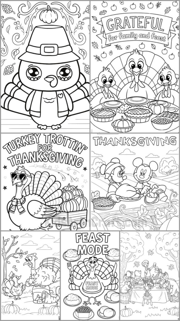 Creative Thanksgiving Printables for Kids - Coloring Worksheets - Kids ...