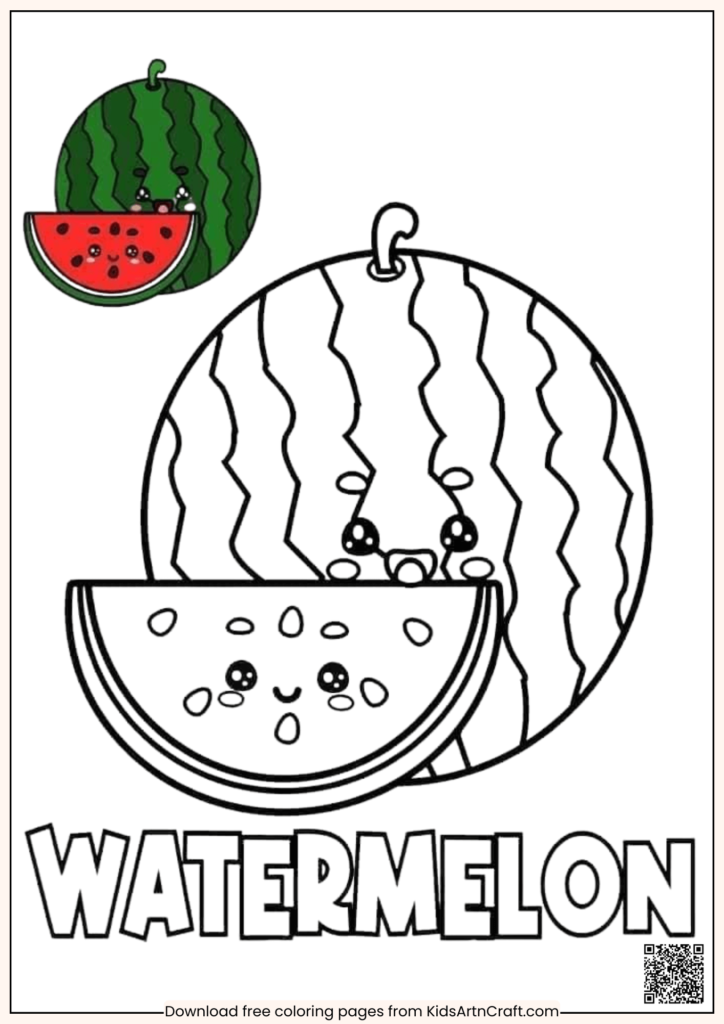 Fun and Amazing Fruit Coloring Pages for Kids - Kids Art & Craft