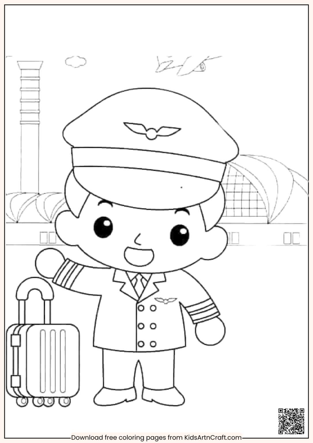 Community Helpers Fun Coloring Page Worksheets for Kids - Kids Art & Craft
