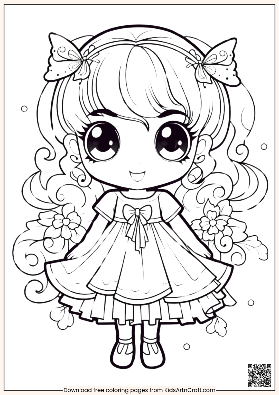 Cute Little Girl Printable Coloring Pages For Kids - Kids Art & Craft