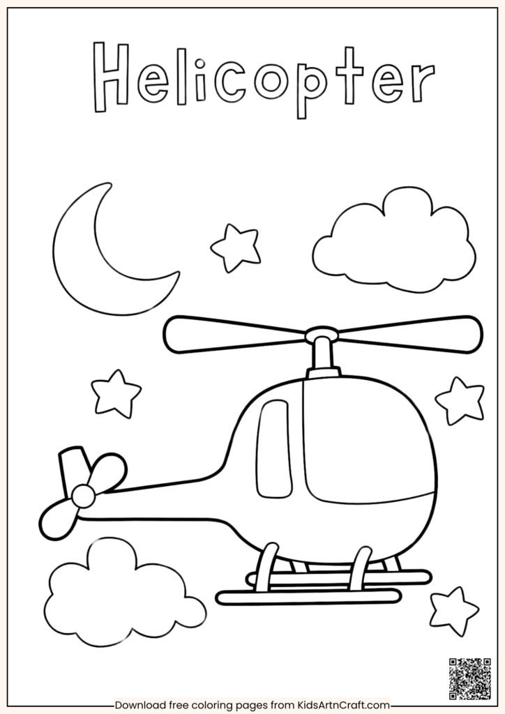 Beautiful Vehicles Coloring Worksheet - Free Printable for Kids - Kids ...