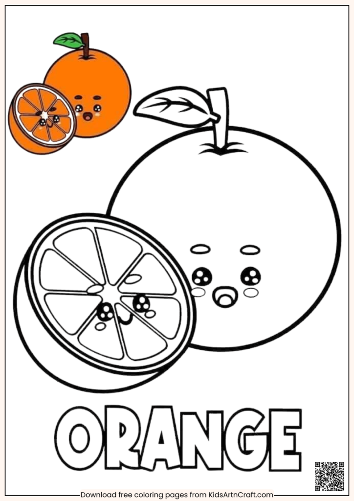 Fun and Amazing Fruit Coloring Pages for Kids - Kids Art & Craft