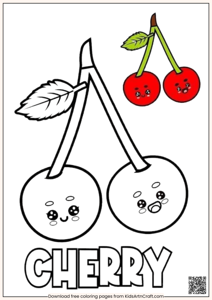 Fun and Amazing Fruit Coloring Pages for Kids - Kids Art & Craft