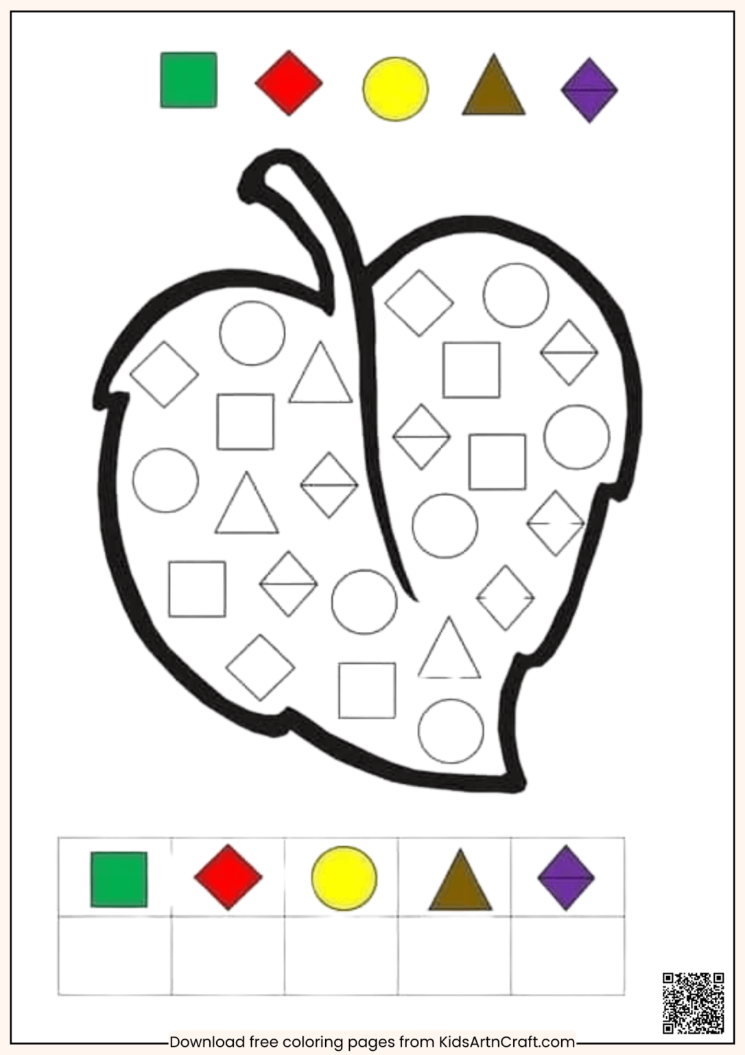 Fun with Shapes and Colors - Coloring Page Activities for Kids - Kids ...