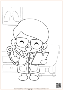 Community Helpers Fun Coloring Page Worksheets for Kids - Kids Art & Craft