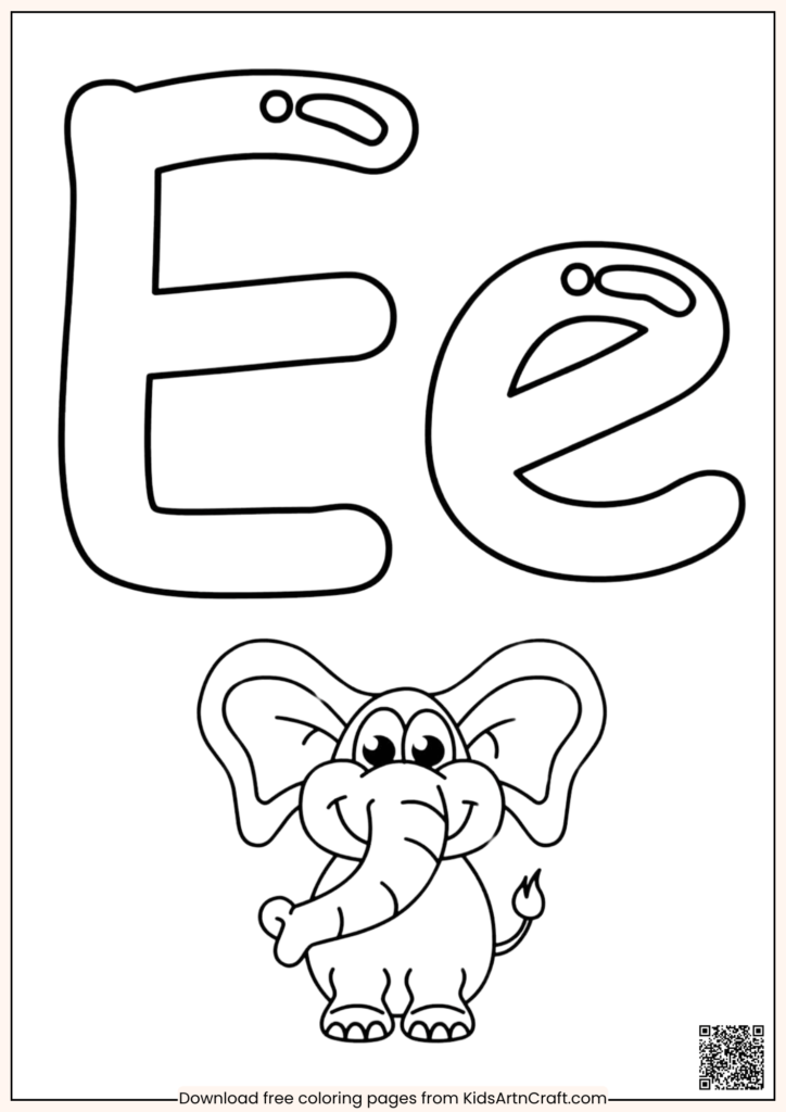 Alphabet Coloring Page Worksheets For Kids - Kids Art & Craft