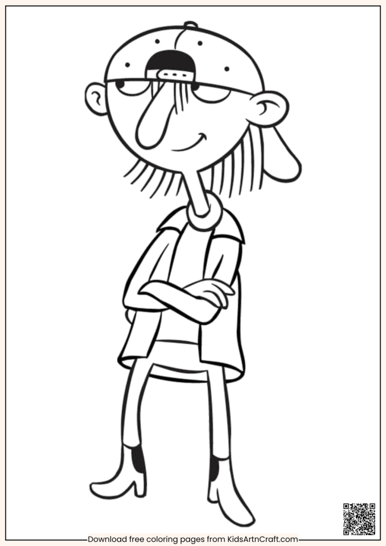 Cartoon Character Coloring Pages Worksheet For Kids - Kids Art & Craft