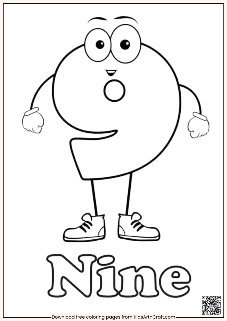 Number Coloring Pages 1 to 10 Worksheets for Preschool Kids - Kids Art ...