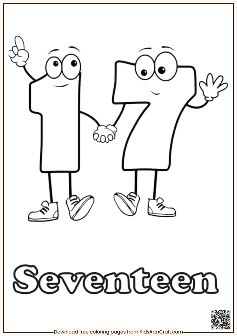 Number Coloring Pages 11 to 20 Worksheets for Preschool Kids - Kids Art ...