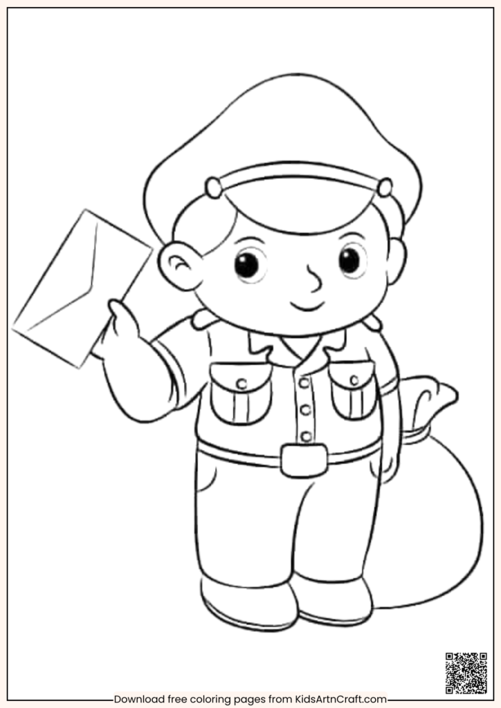 Community Helpers Coloring Pages For Kids - Kids Art & Craft
