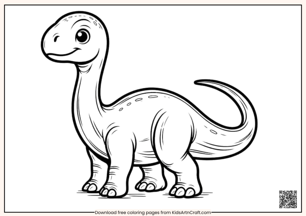 Dinosaur Coloring Pages For Kids - Free Worksheet Printables - Kids Art ...