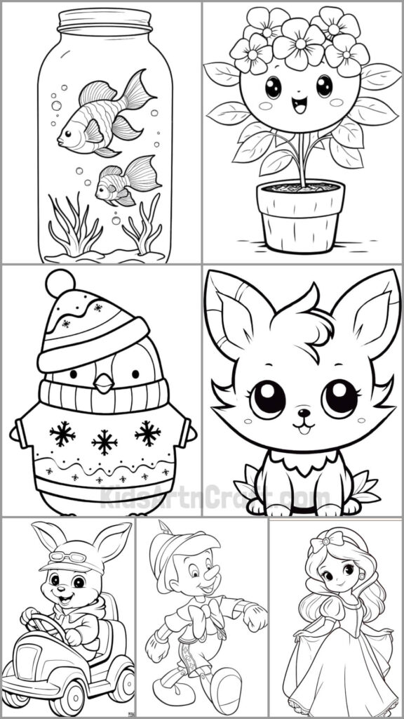 Free and Creative Coloring Worksheets for Kids - Kids Art & Craft