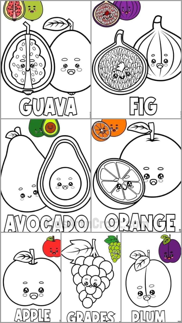 Fun and Amazing Fruit Coloring Pages for Kids - Kids Art & Craft