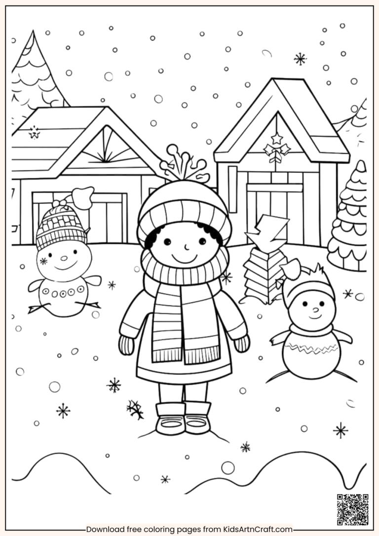 Creative Christmas Coloring Pages For Kids - Kids Art & Craft