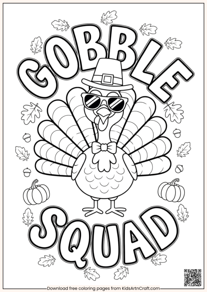 Thanksgiving-Themed Coloring Fun for Kids - Free Printable Sheets - Kids Art & Craft