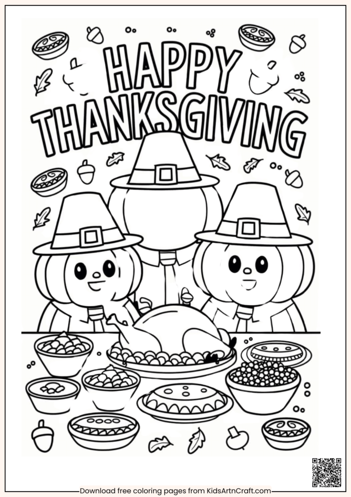 Thanksgiving-Themed Coloring Fun for Kids - Free Printable Sheets ...