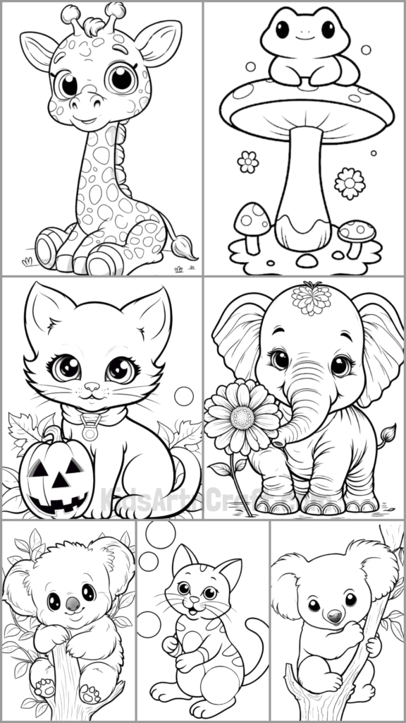 Jungle Joy Animal Coloring Pages For Kids - Kids Art & Craft