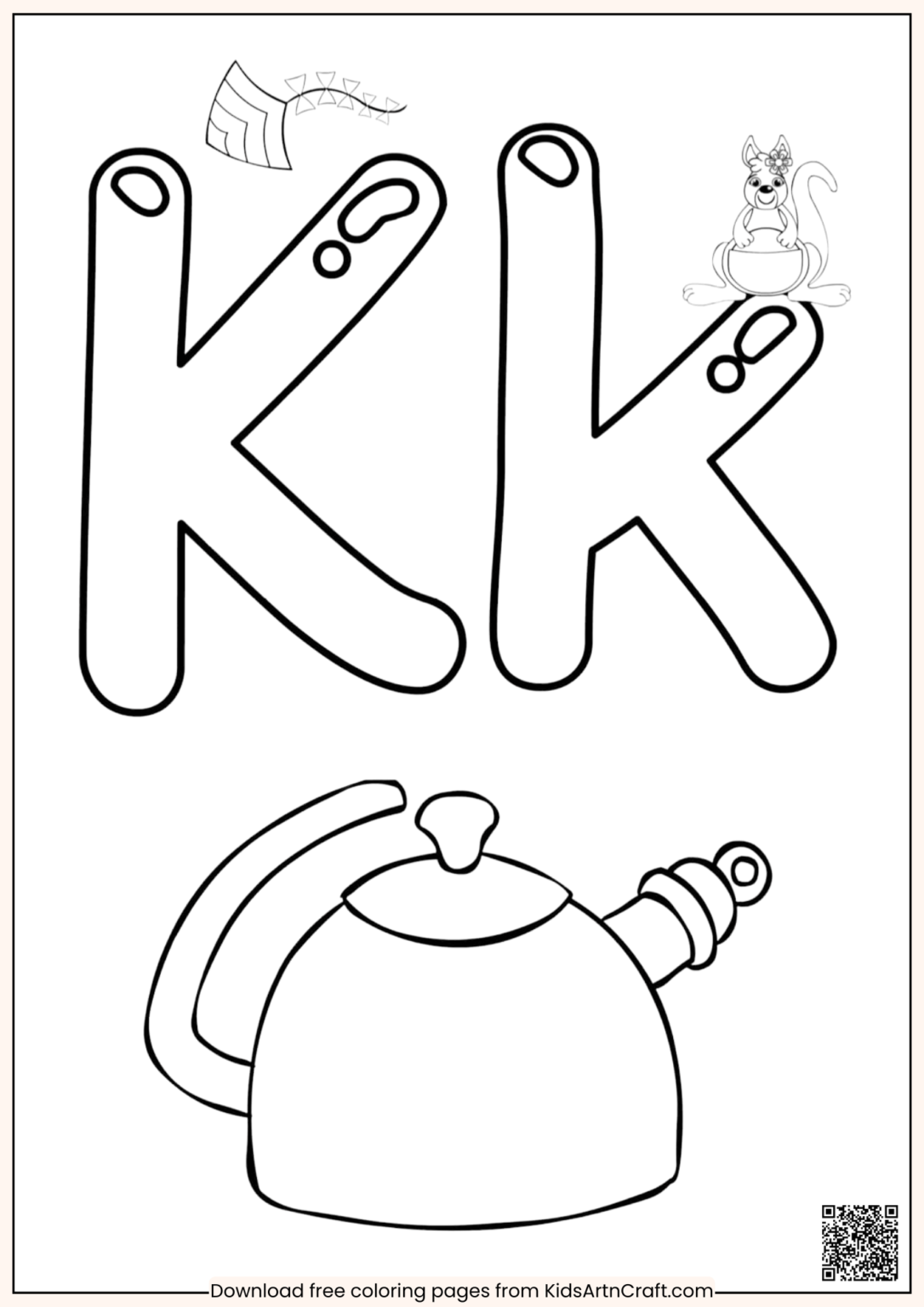 Alphabet Coloring Page Worksheets For Kids - Kids Art & Craft
