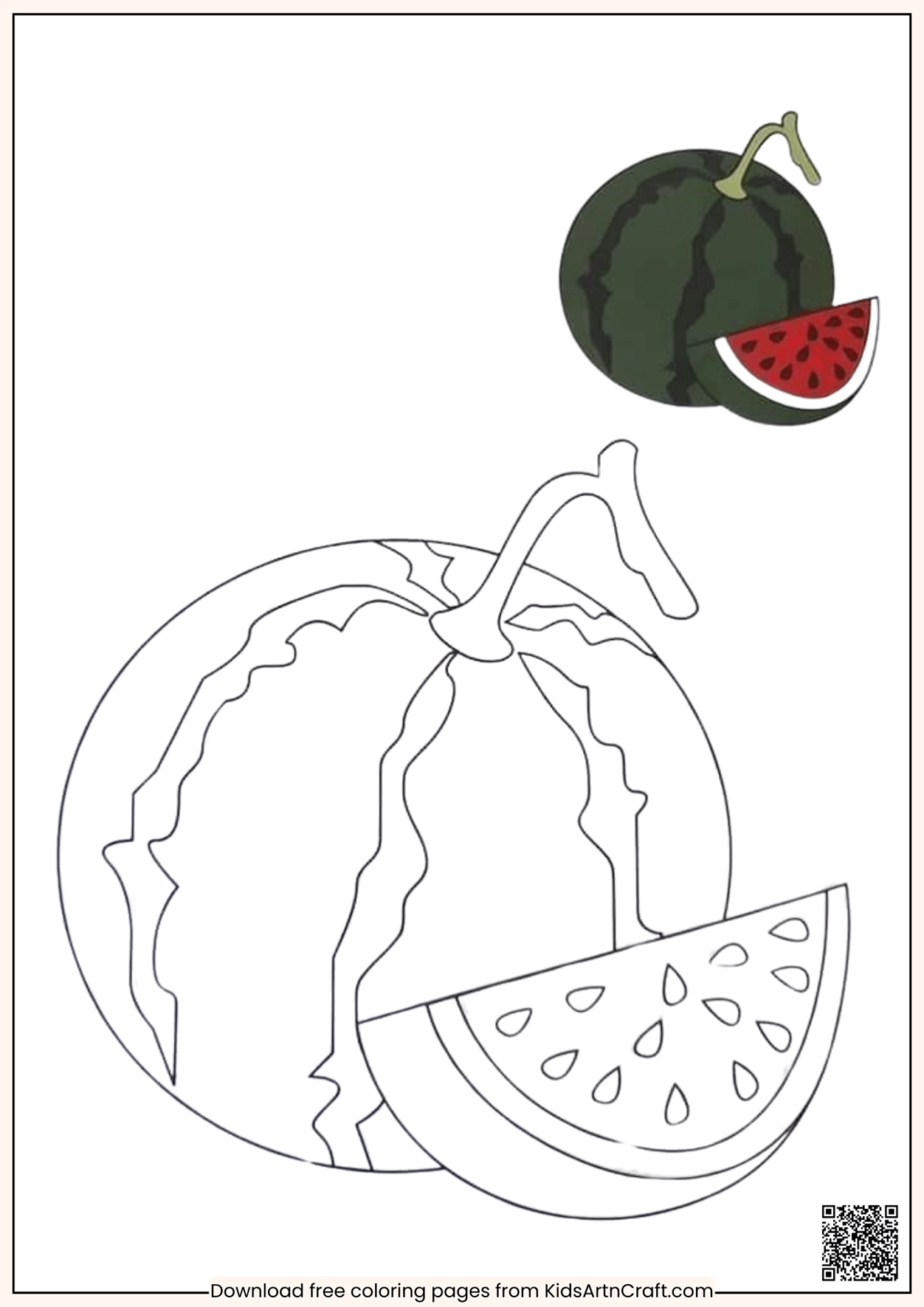 Delicious Fruits Coloring Pages for Children - Free Worksheet Printable ...