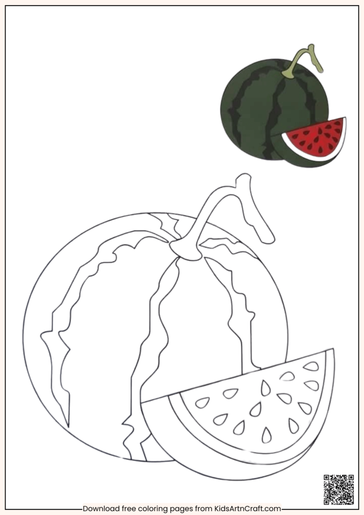 Delicious Fruits Coloring Pages for Children - Free Worksheet Printable ...